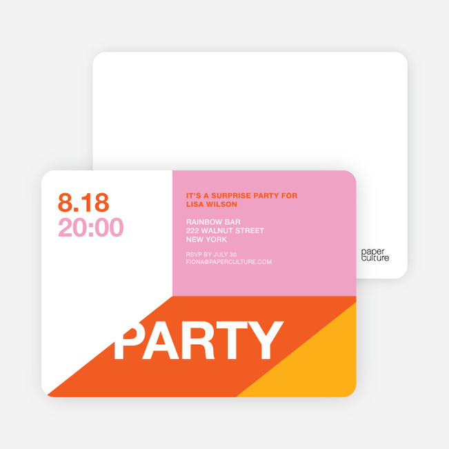 Modern Party Invitations | Paper Culture