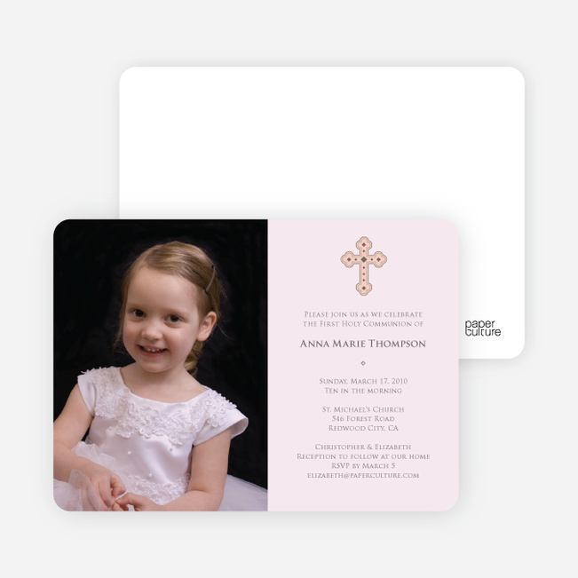 Photo Card First Holy Communion Invitations | Paper Culture