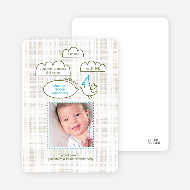 Twitter Tweet Birth Announcements | Paper Culture