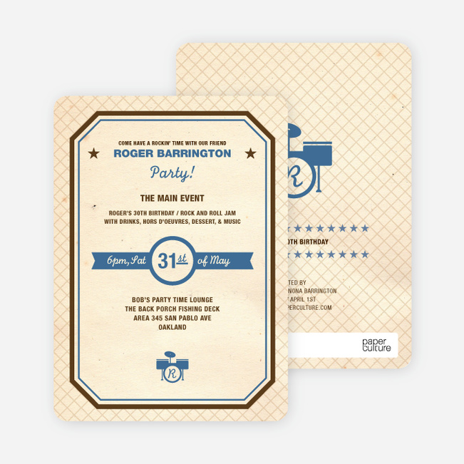 Rock Band Party Invitations | Paper Culture