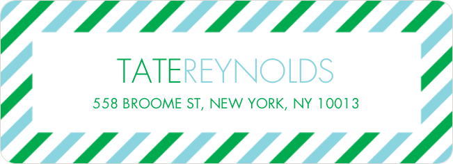 Diagonal Stripes Custom Address Labels | Paper Culture