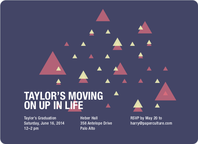 Moving Up Graduation Announcement and Invitation | Paper Culture