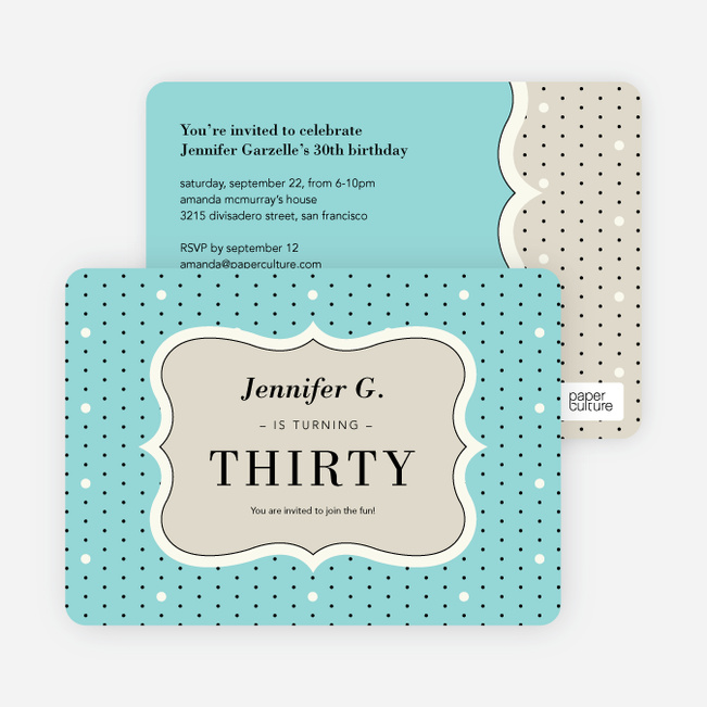 Blue Polka Dot Invitation Templates