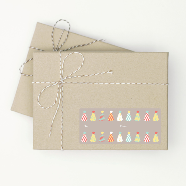 Birthday Hat Gift Tag Stickers | Paper Culture