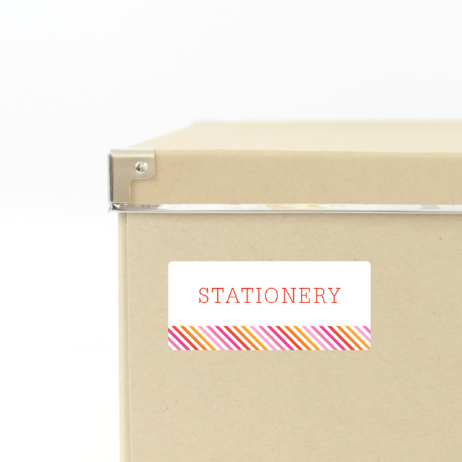 Diagonal Stripe Storage Labels | Paper Culture