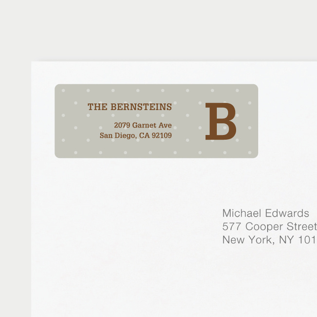 Eco Friendly Dot Pattern Return Address Labels | Paper Culture