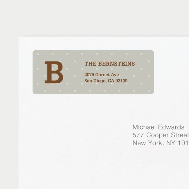 Eco Friendly Dot Pattern Return Address Labels | Paper Culture