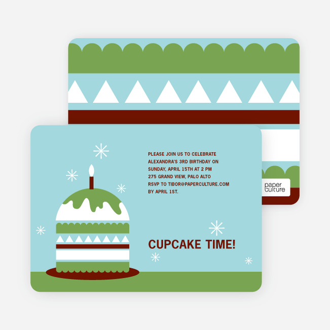 Modern Birthday Cake Invitation | Paper Culture