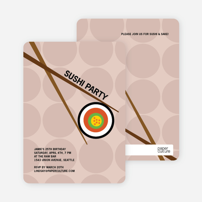 Sushi Themed Party Invitations | Paper Culture