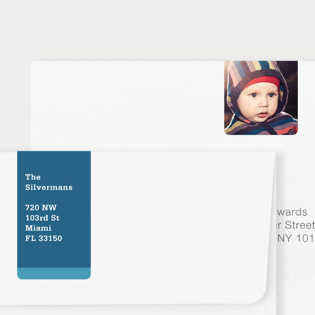 Vertical Photo Wrap Custom Address Labels | Paper Culture
