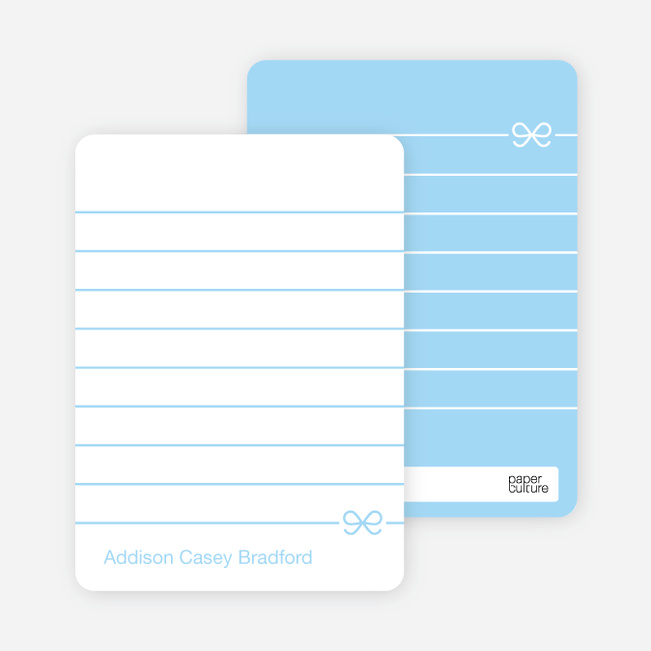 Notecards for the ‘Blue Bow’ cards. | Paper Culture