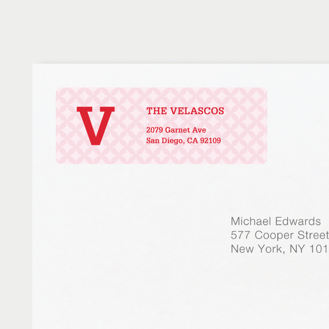 Star Pattern Address Labels | Paper Culture