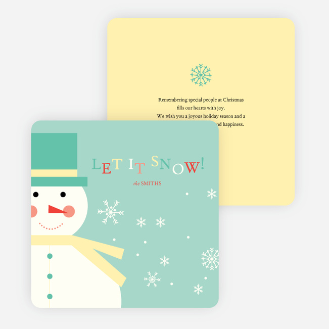 Let it Snowman Winter Holiday Cards | Paper Culture