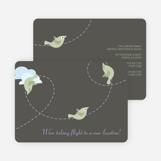 Birds in Flight Moving Announcements | Paper Culture