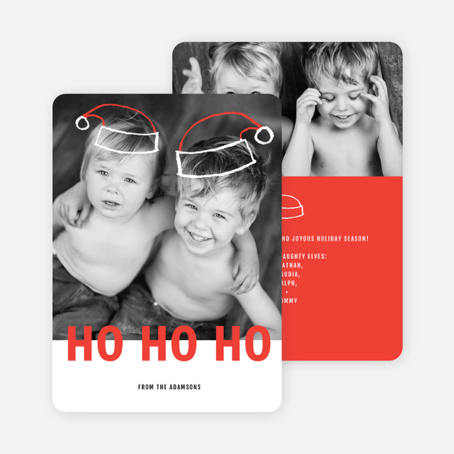Floating Santa Hats Christmas Cards | Paper Culture