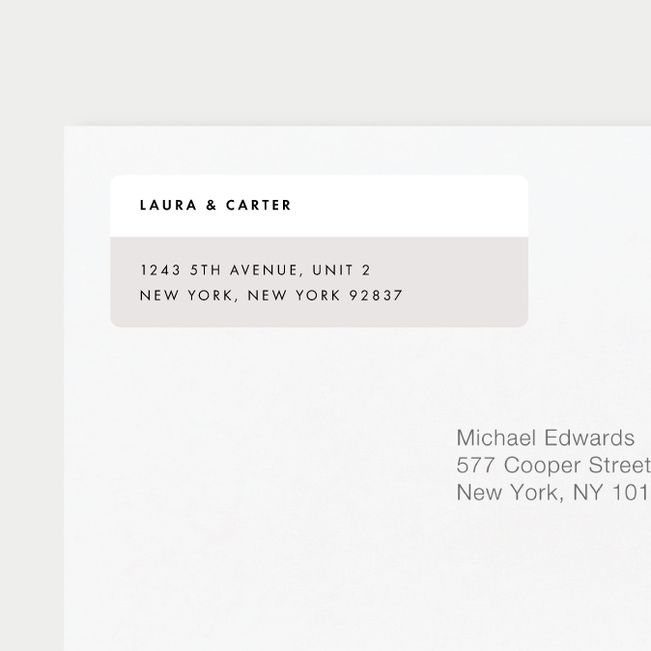 Foil Blocks Wedding Return Address Labels | Paper Culture