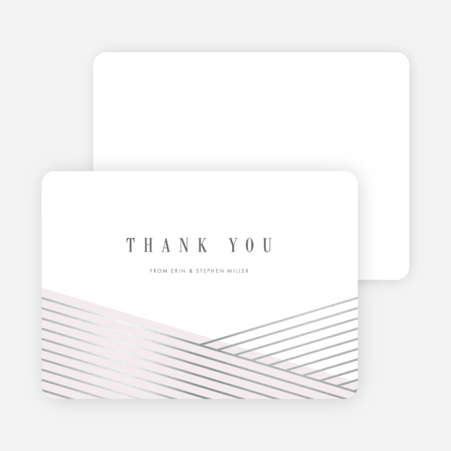 Diagonal Chic Wedding Thank You Cards | Paper Culture
