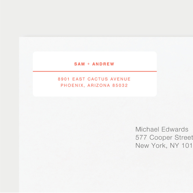 Simply Type Wedding Return Address Labels | Paper Culture