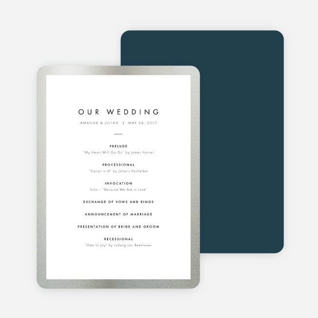 Wedding Frame of Mind Wedding Programs | Paper Culture