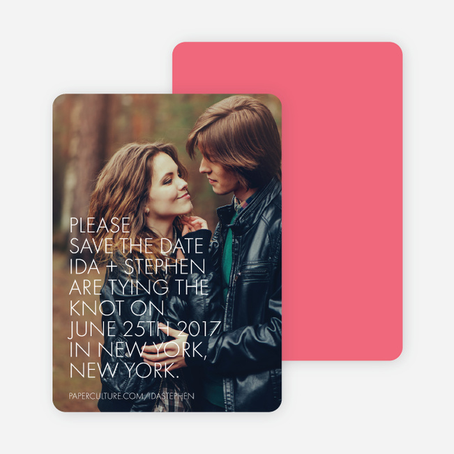 Stacked Type Save The Dates | Paper Culture