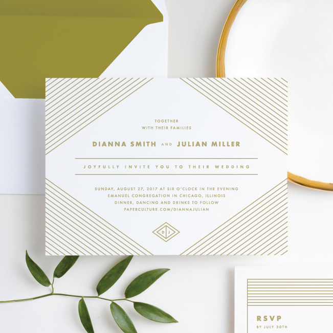Diamond Chic Wedding Invitations | Paper Culture