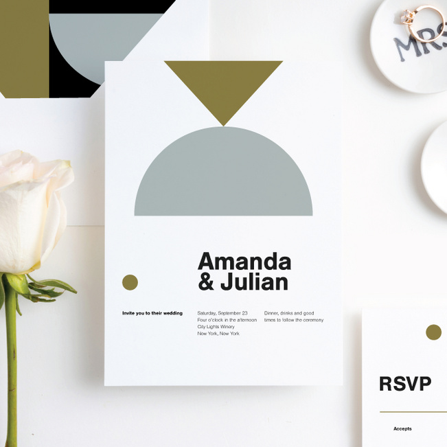 Shape Art Wedding Invitations | Paper Culture