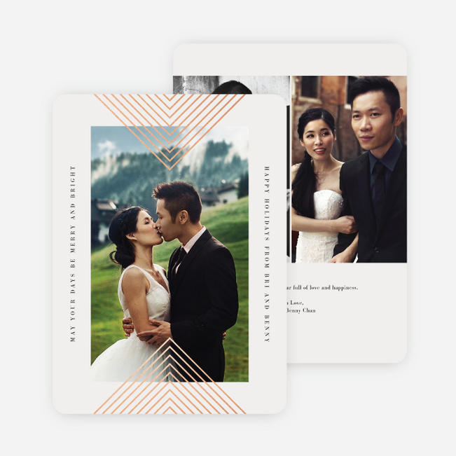 Foil Triangle Love Holiday Cards | Paper Culture