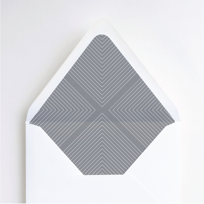 Foil Mirrored Angles Wedding Envelope Liners | Paper Culture