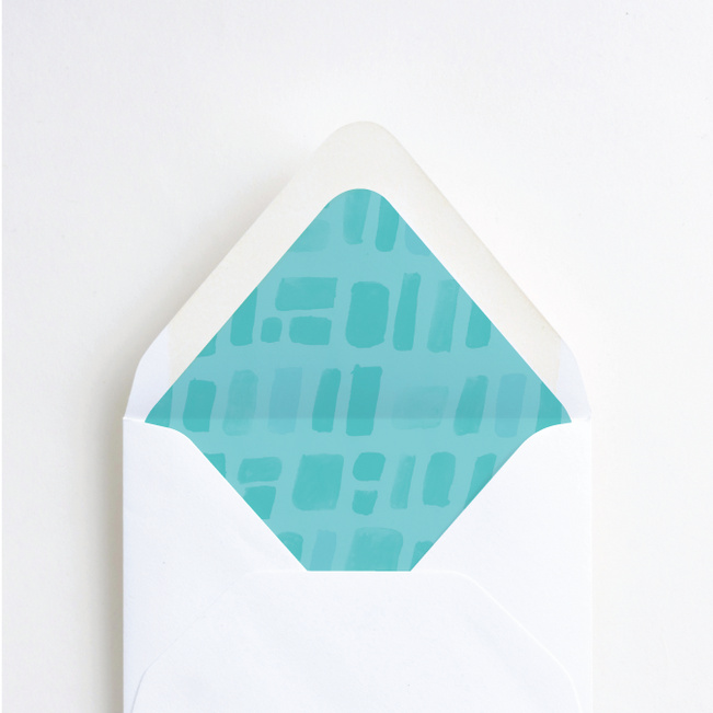 Painted Squares Wedding Envelope Liners | Paper Culture