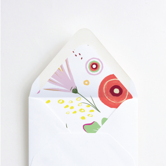 Vibrant Botanicals Wedding Envelope Liners | Paper Culture