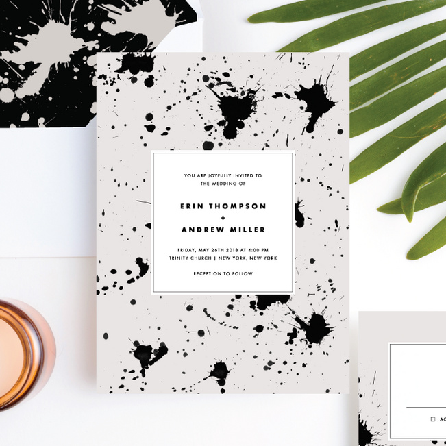 Brush Splash Wedding Invitations | Paper Culture