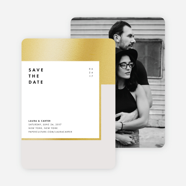 Foil Blocks Save the Dates | Paper Culture
