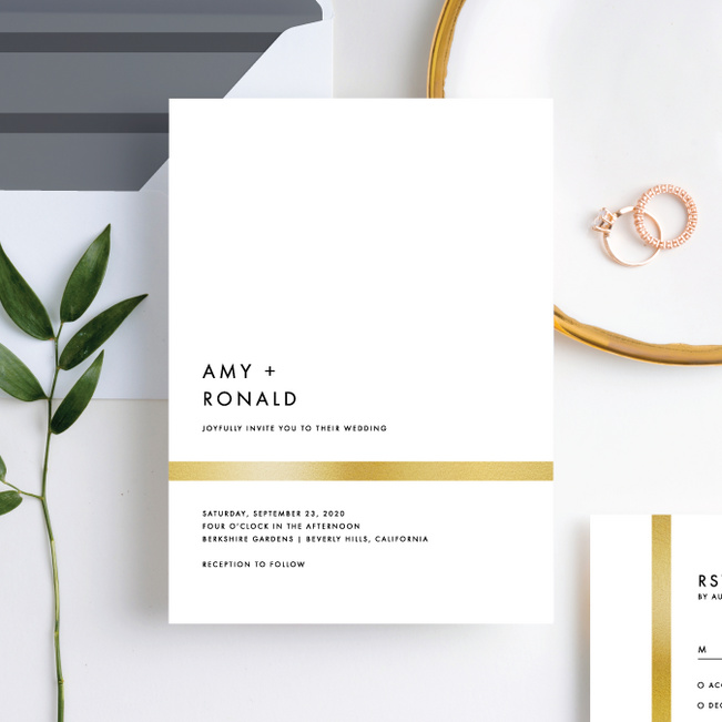 Stripe It Wedding Invitations | Paper Culture
