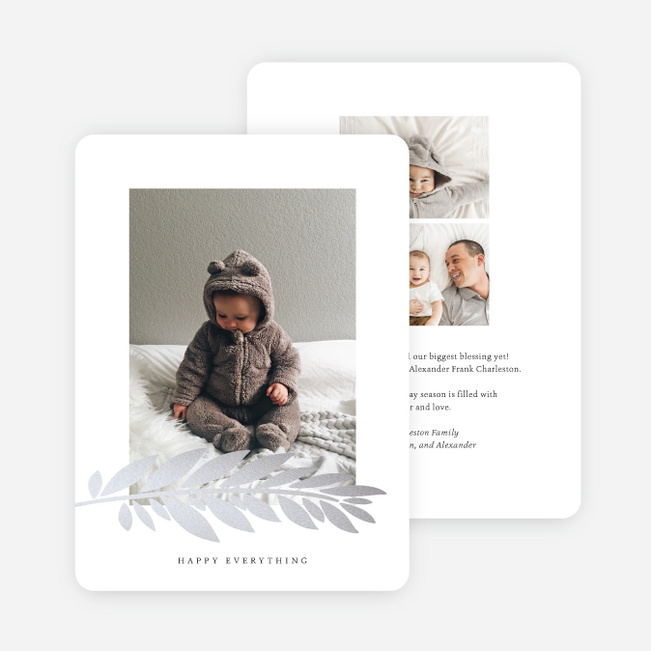 Foil Branch Stamp Multi Photo Holiday Cards | Paper Culture Foil Branch Stamp Multi Photo Holiday Cards | Paper Culture