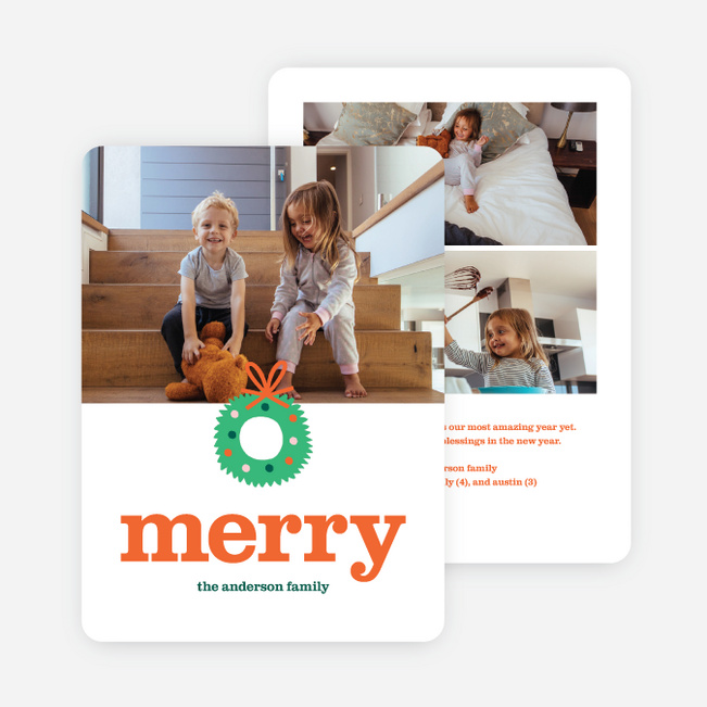 Merrily Stated Multi Photo Holiday Cards | Paper Culture