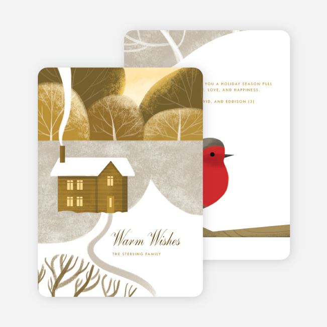 Cozy Cabin Multi Photo Holiday Cards | Paper Culture