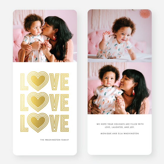 Love Always Wins Multi Photo Holiday Cards | Paper Culture