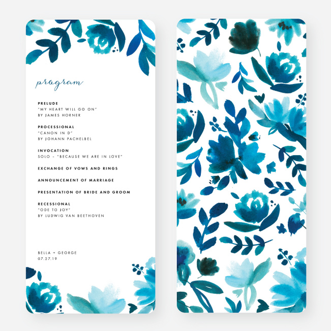 Bohemian Floral Wedding Programs | Paper Culture