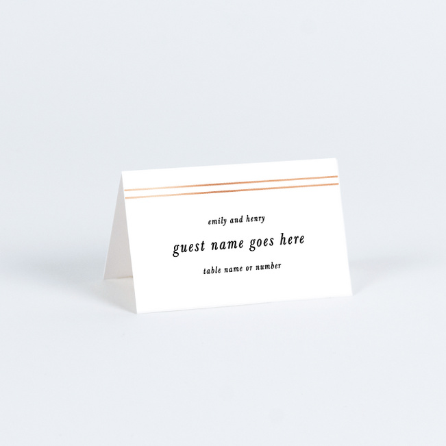 Foil Mirrored Angles Wedding Name Cards & Place Cards | Paper Culture