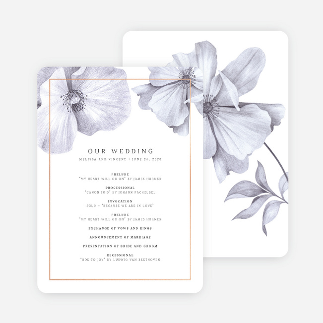 Modern Meets Vintage Wedding Programs | Paper Culture