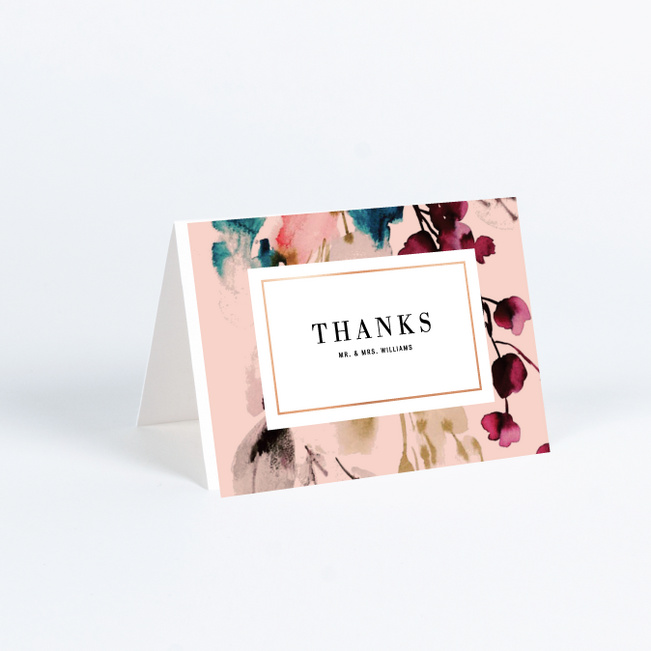 Foil Bountiful Frame Wedding Thank You Cards | Paper Culture