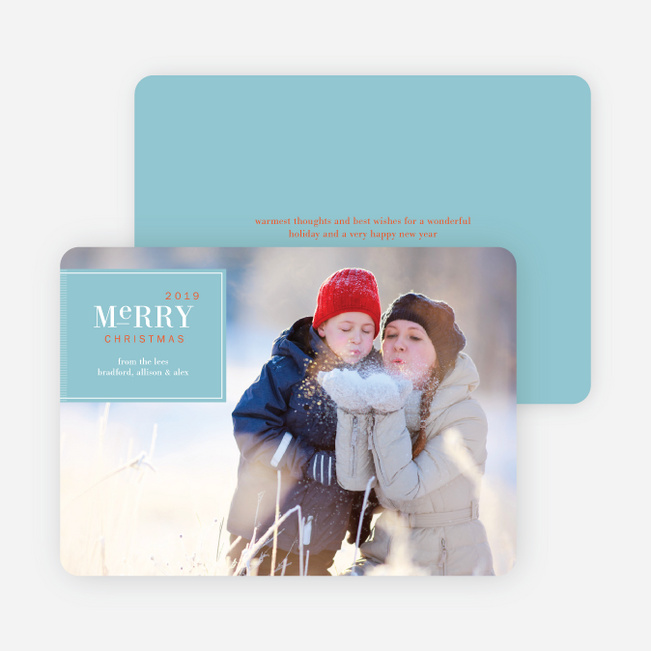 Merry Christmas Badge – Modern Holiday Photo Card | Paper Culture