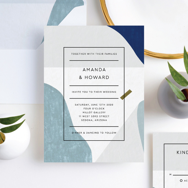 Moving Shapes Wedding Invitation Suites | Paper Culture