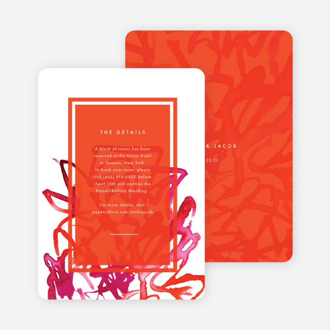 Expressive Joy Wedding Information Cards | Paper Culture