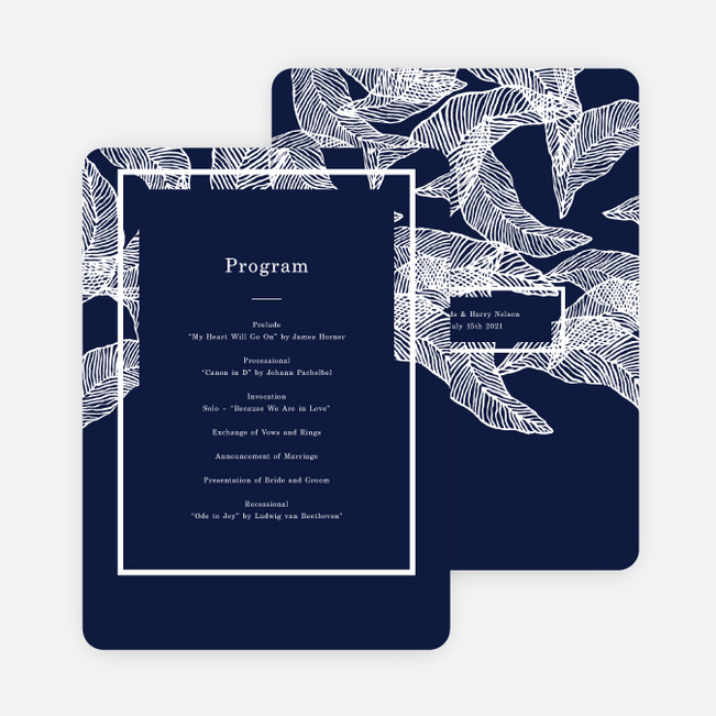 Textile Inspired Wedding Programs | Paper Culture