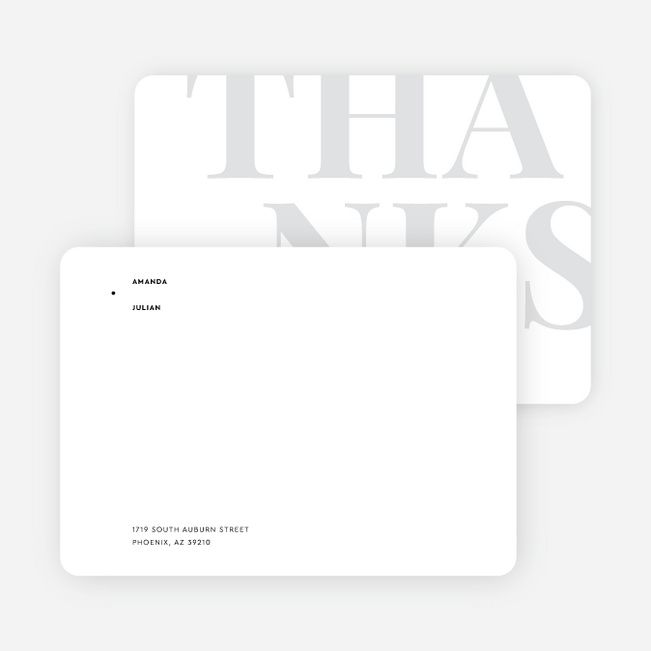 Bold Watermark Wedding Thank You Cards | Paper Culture