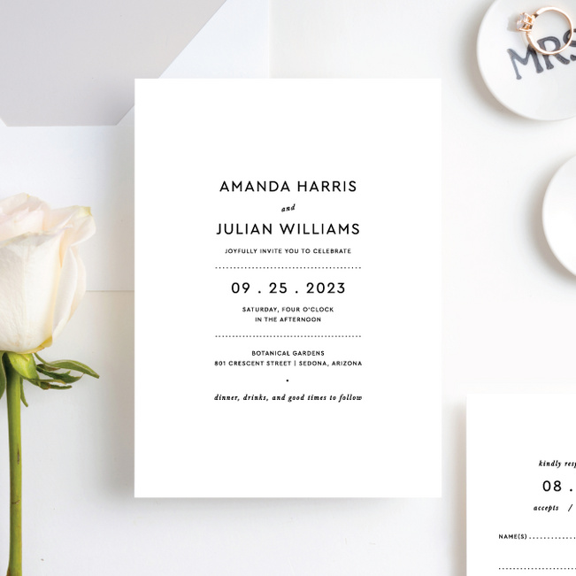 Headline Act Wedding Invitation Suites | Paper Culture