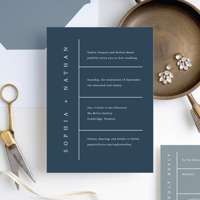 Classic Grid Wedding Invitation Suites | Paper Culture