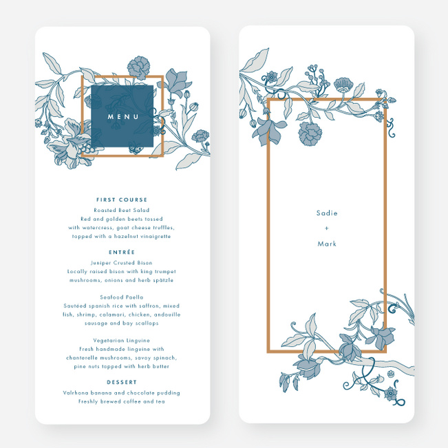 Nature’s Bounty Wedding Menus | Paper Culture