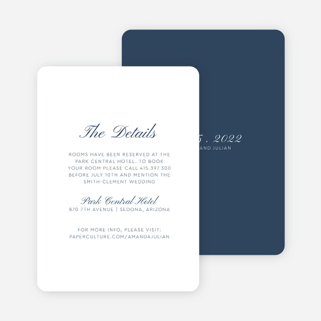 Wedding details card store